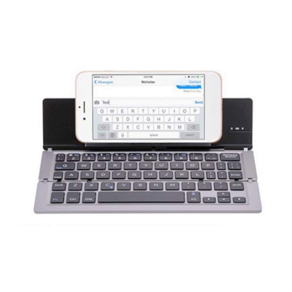 Naierhg Portable Folding Wireless Bluetooth-compatible Keyboard Keypad ...