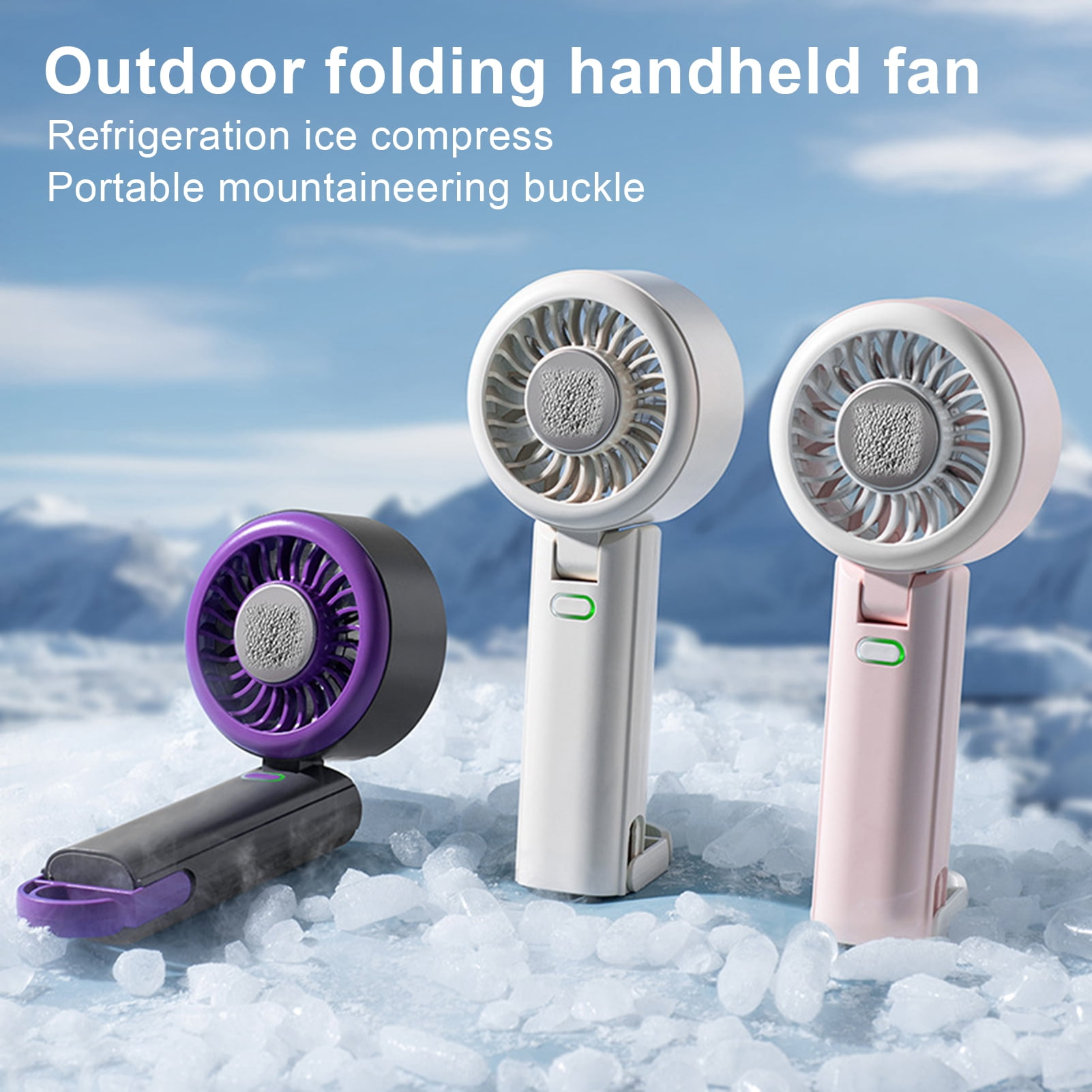 Naierhg Portable Handheld Cooling Fan with Adjustable Tilt, 90° Airflow Control, 4000mAh USB ...