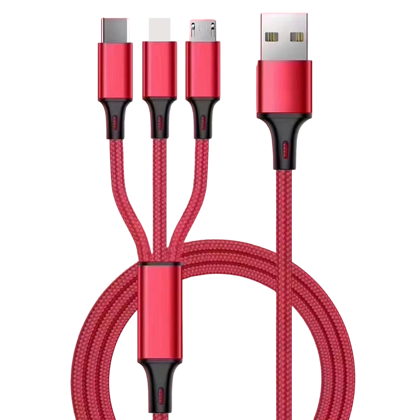 Naierhg Reinforced Charging Cable Fast Charging Cable 3-in-1 Nylon ...