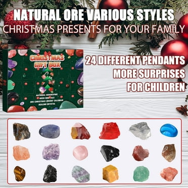 MKING 2022 Advent Calendar: 24 Days Natural Crystal Gemstones & Fossils ...