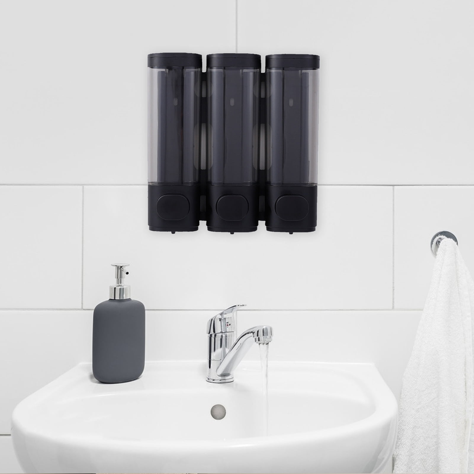 Naierhg Shower Soap Dispenser Wall Mounted No Drill Shampoo Dispenser ...