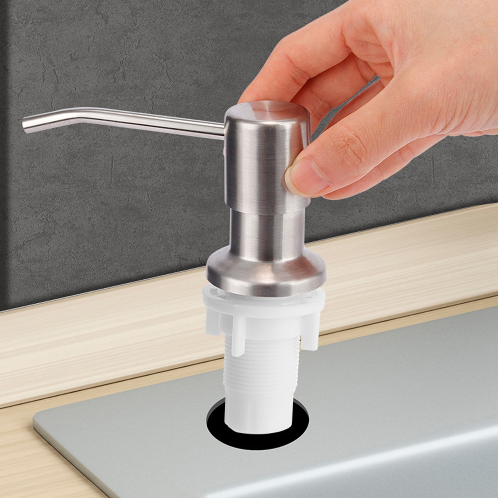 Naierhg Stainless Steel Sink Soap Dispenser with 100CM Extension Tube ...