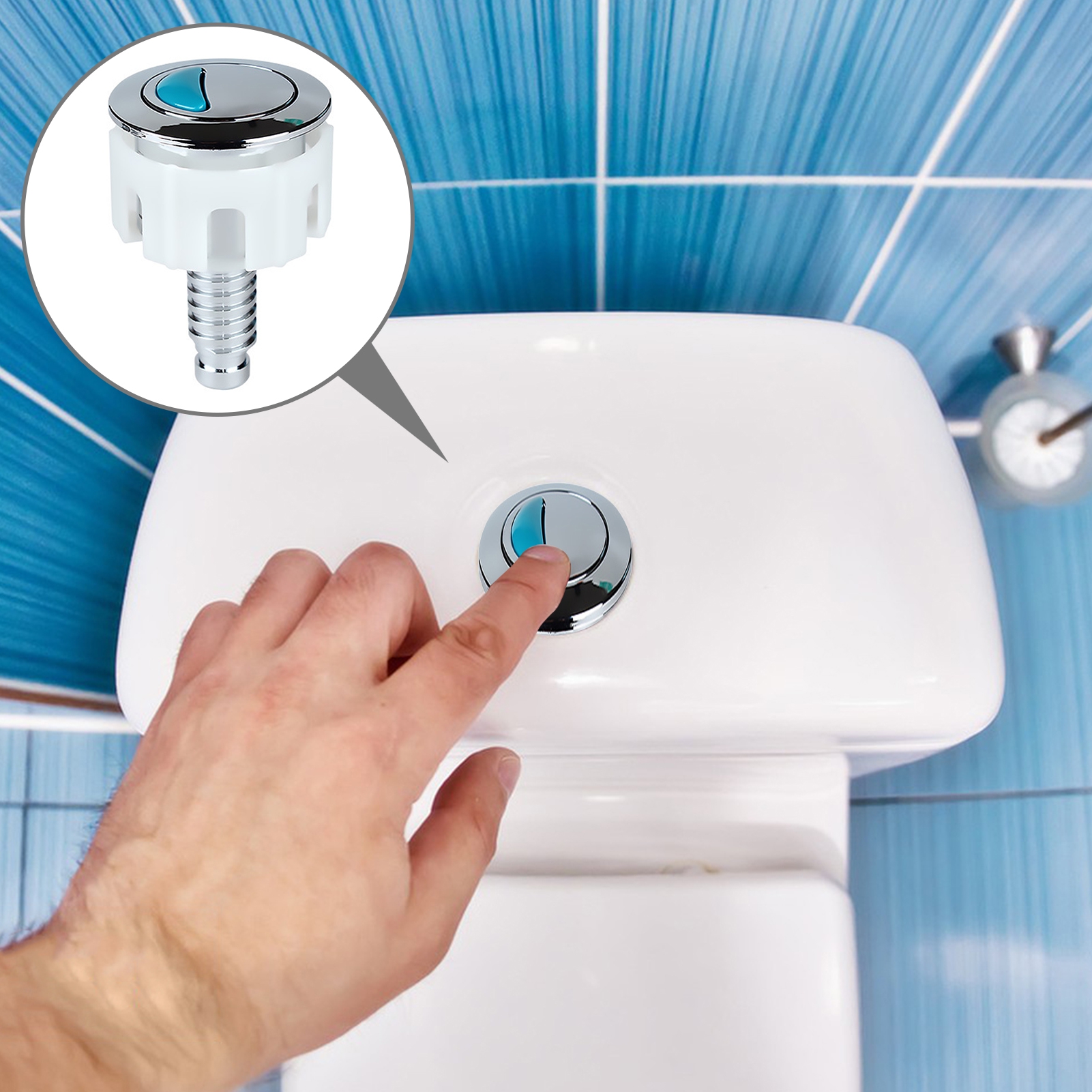 Naierhg Toilet Button Easy to Install Dual Flush Button Convenient ...