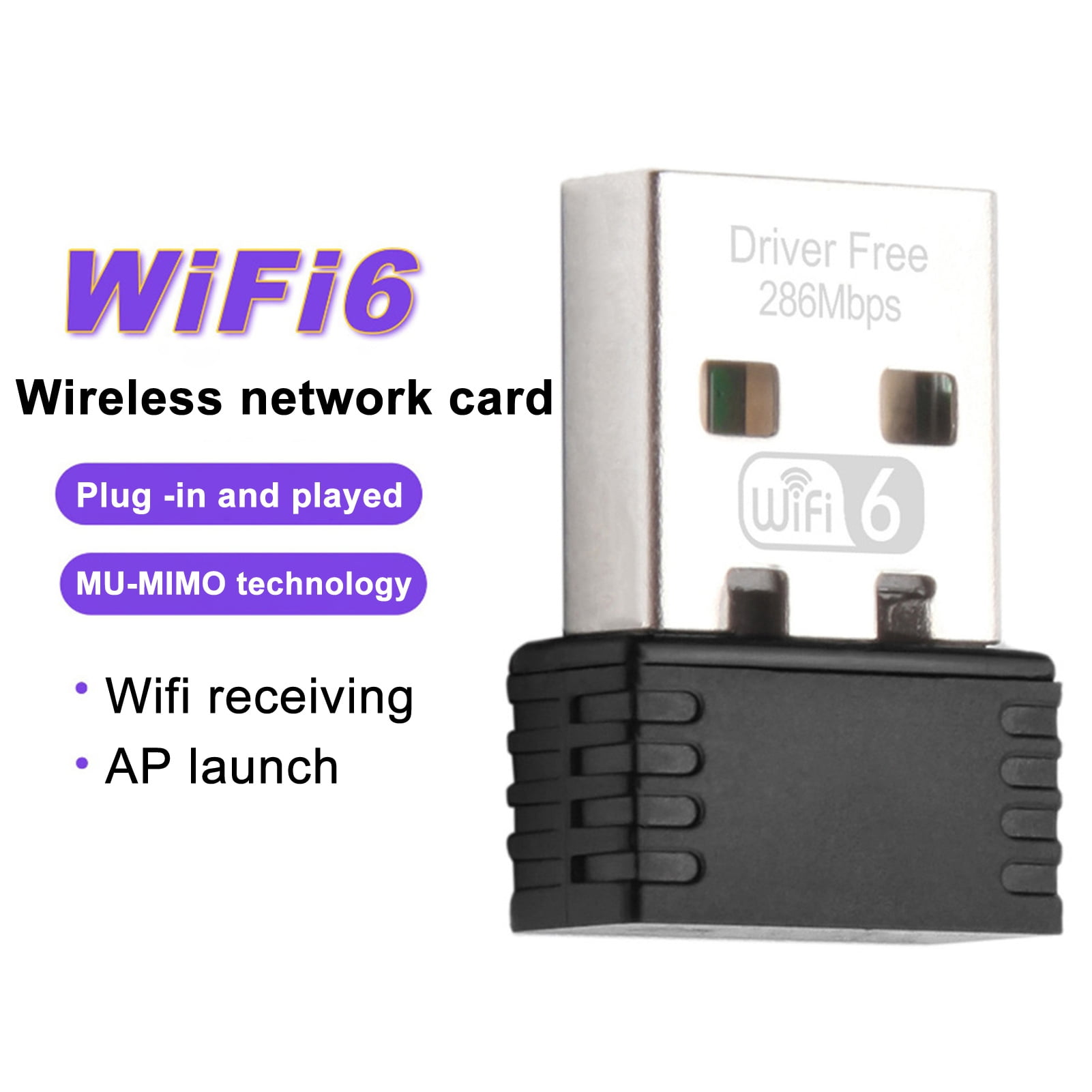 Naierhg USB Wireless Network Card Driver-Free 300Mbp/s Wireless Wi-Fi ...