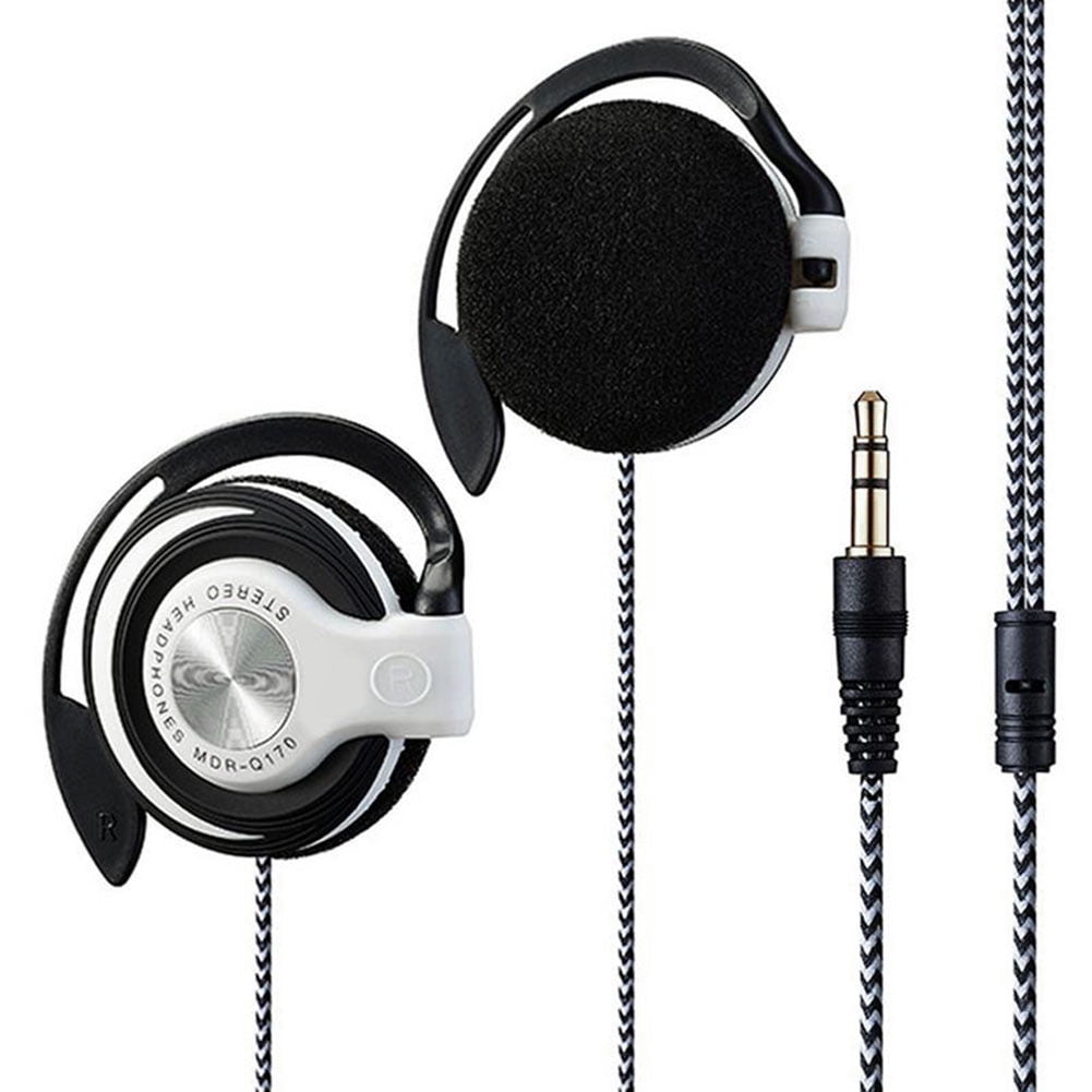 Naierhg Universal 3.5mm Plug Wired Clip On Ear Sports Earphone Heavy ...