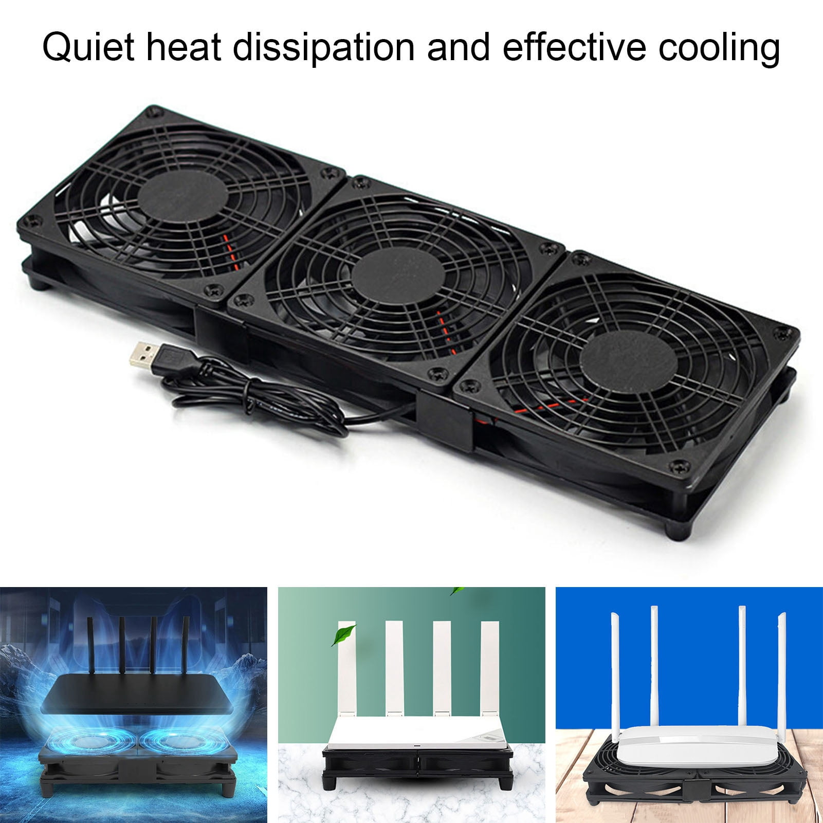 Naierhg Usb Powered Router Fan Usb Powered Router Cooling Fan 360mm X ...