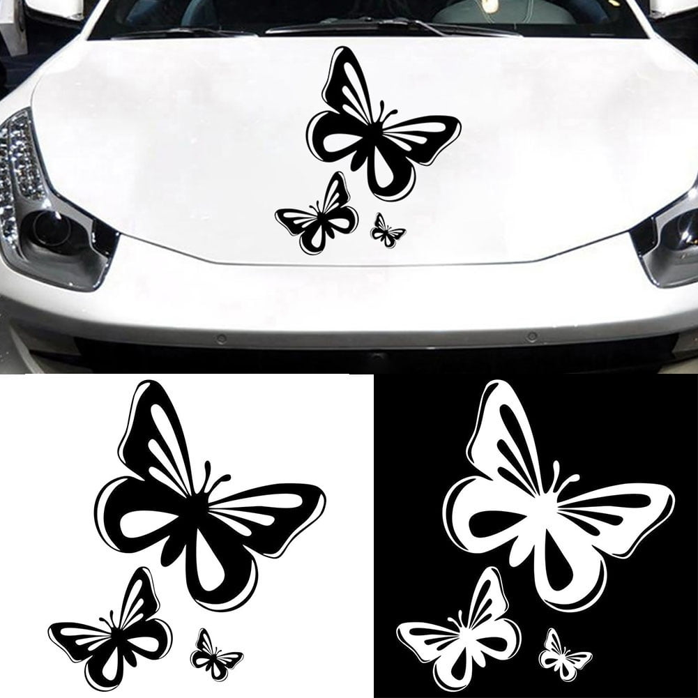 Naierhg Waterproof Butterfly Car Styling Stickers Window Bumper Vehicle ...