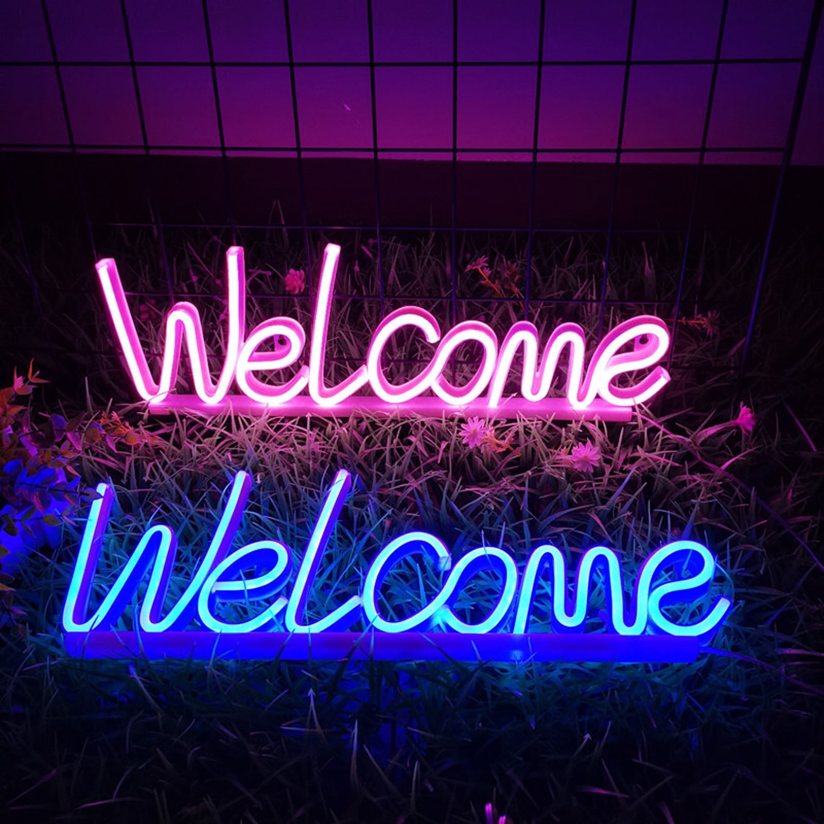Naierhg Welcome Neon Sign LED Lamp Battery Powered Creative Shape ...