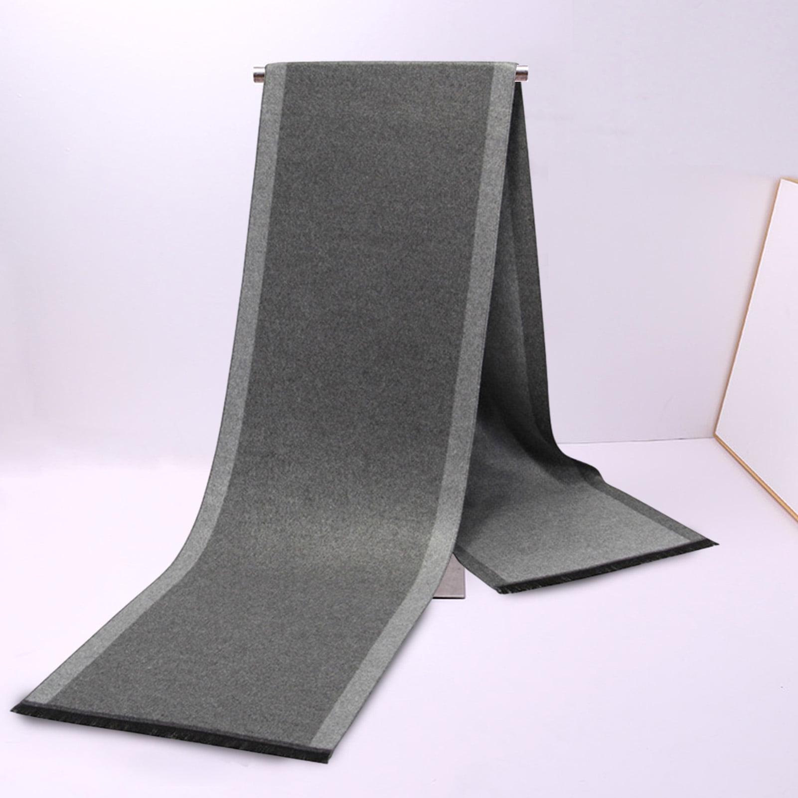 Naierhg Winter Scarf Fine Sewing Thickened Skin-Touch Men Scarf Classic ...