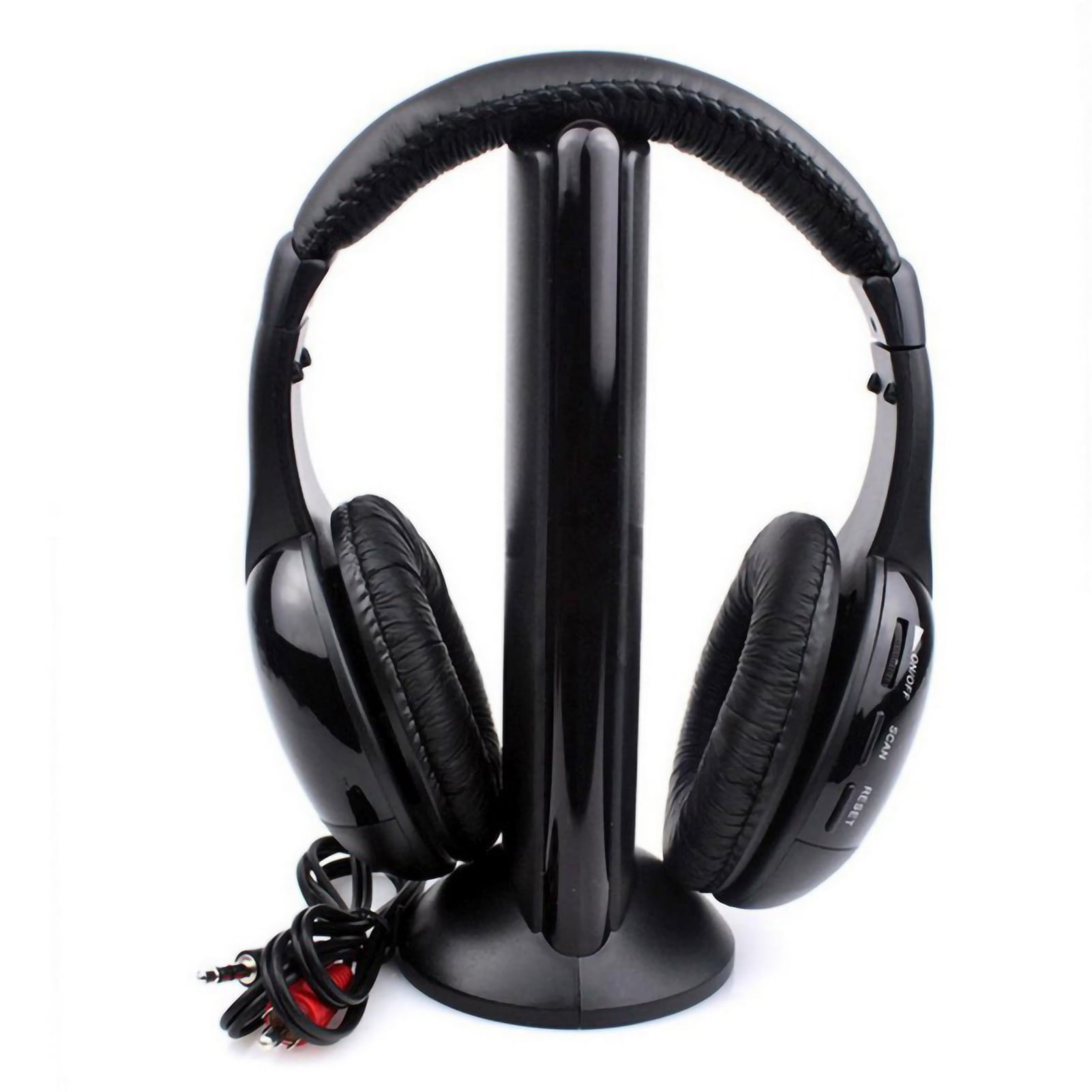 Naierhg Wireless Headset Over Ear FM Radio PC TV Headphone Transmitter ...
