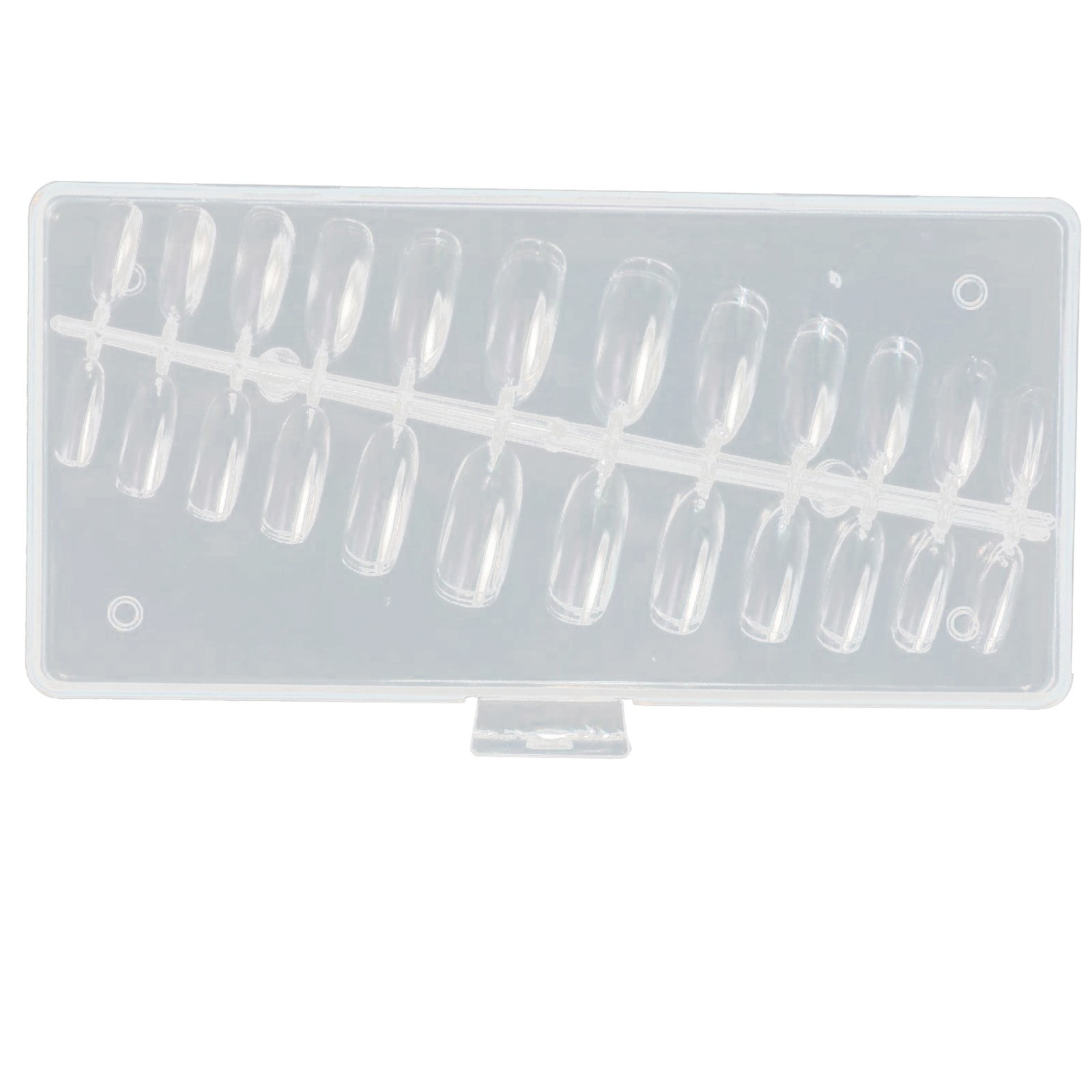 Nail 120 Pieces Boxed Transparent Water Tube Nail Transparent Nail on ...