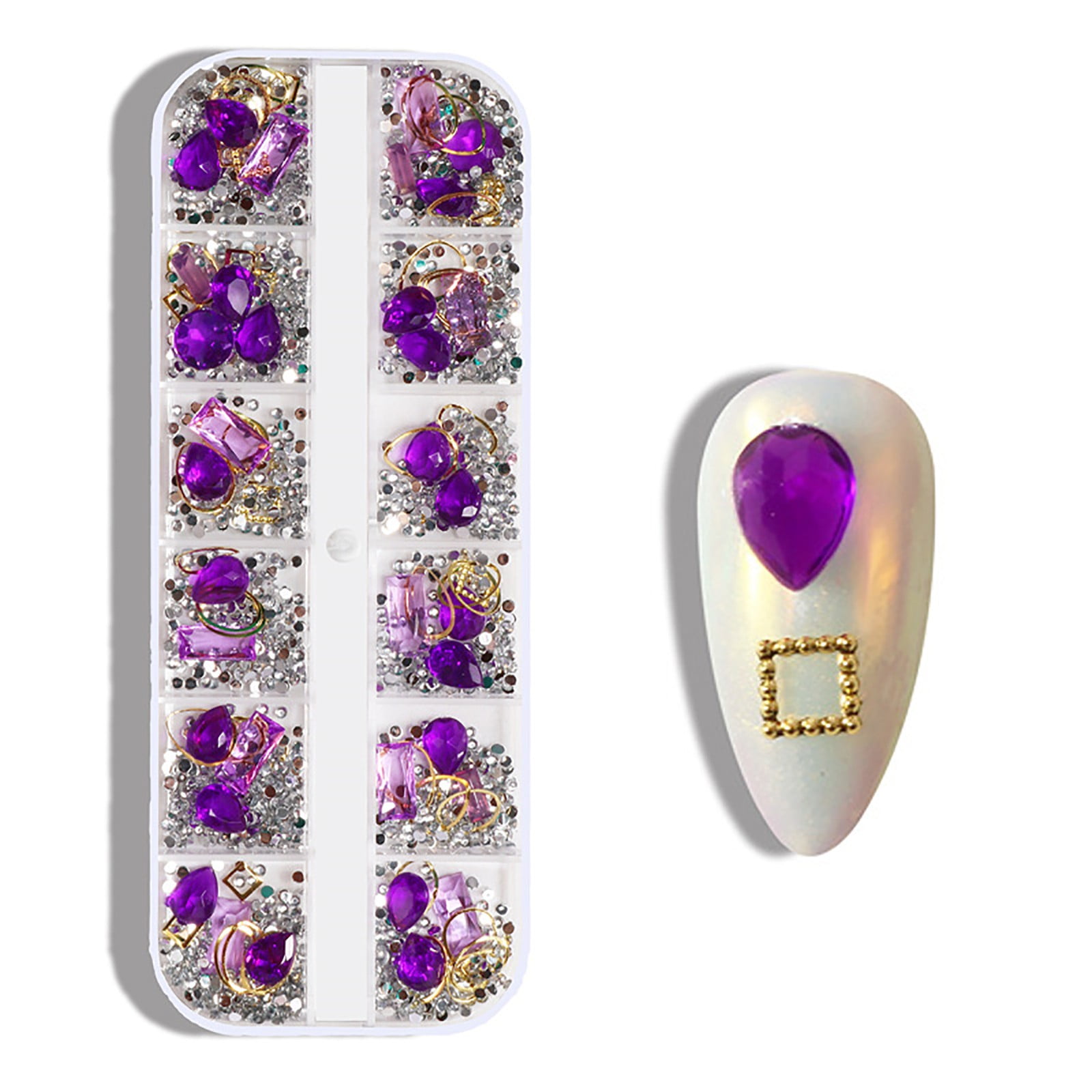 Nail Accessories Fingernail Stickers with Gem Designs for Ideal for ...