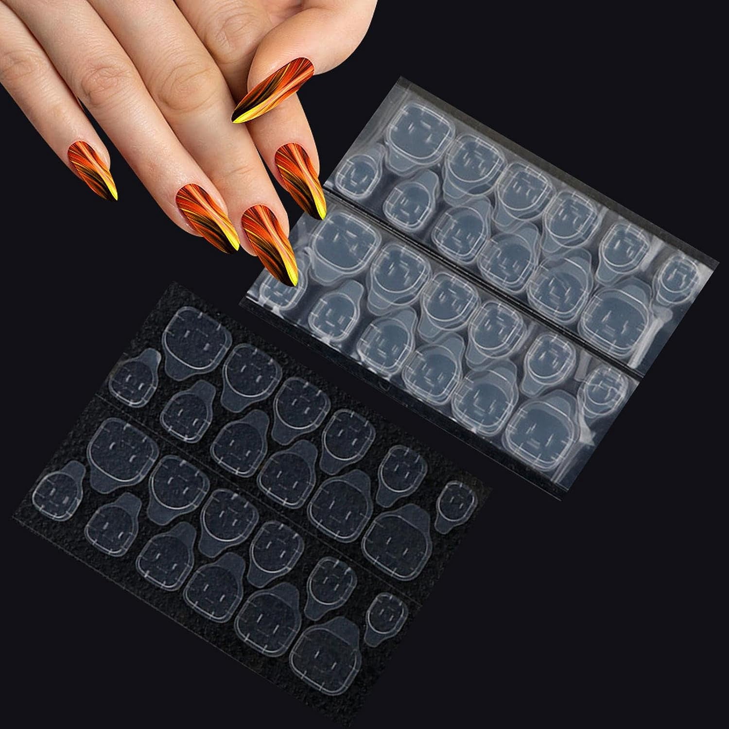 Nail Adhesive Tabs - 50 Sheets Nail Glue Stickers | Waterproof Acrylic ...