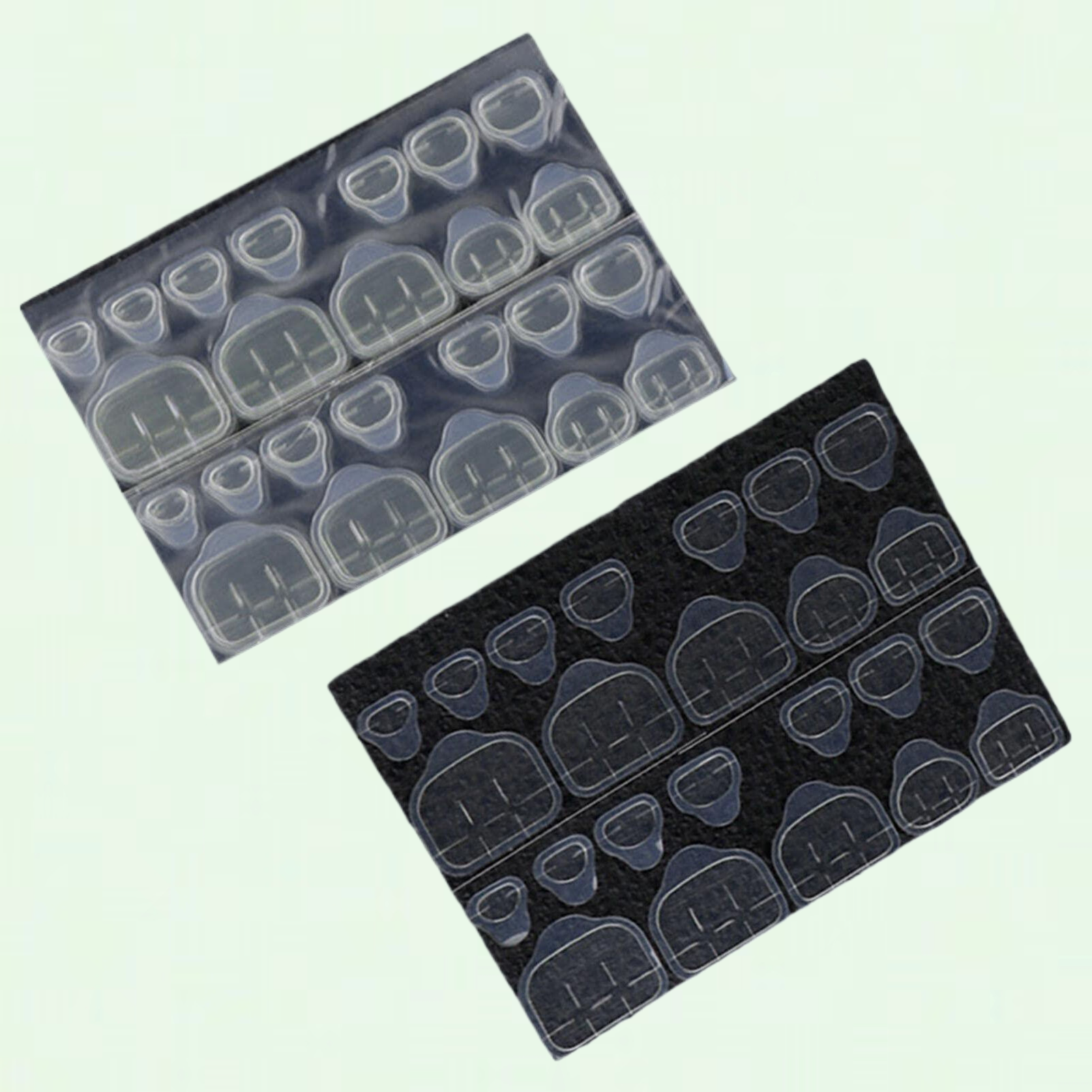Transparent Double Sided Gel Nail Adhesive Tabs - 50 Sheets, Reusable ...