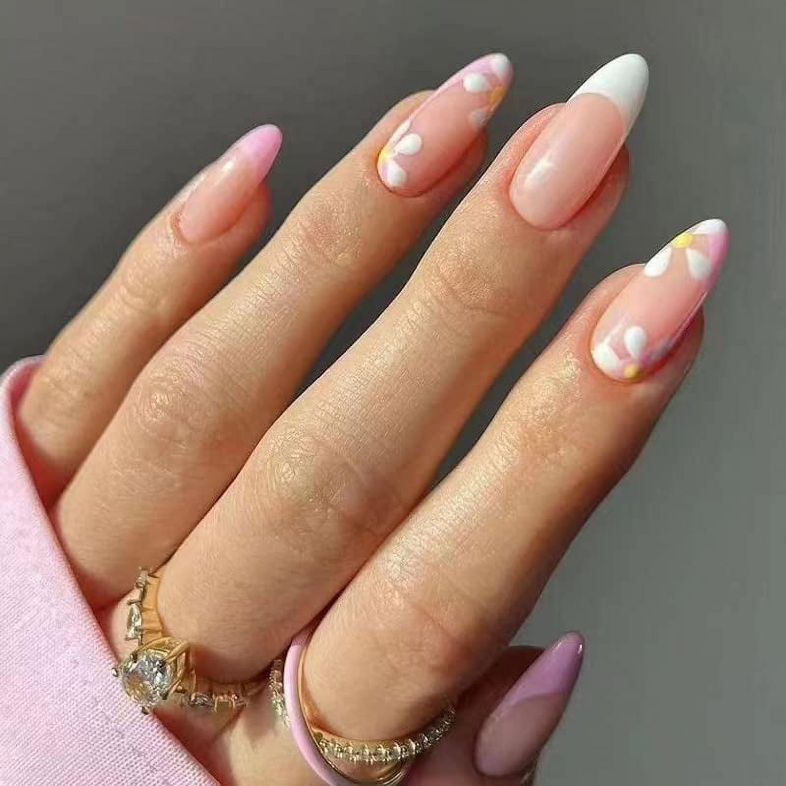 Nail Apparel Long Coffin Cute Kawaii Press on Nails 3D Cartoon Pink ...