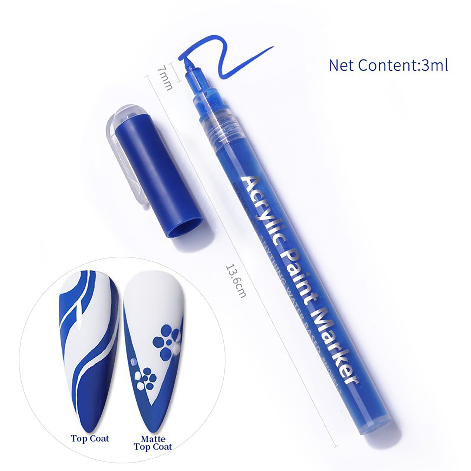 Nail Art 3D Paint Pens, Waterproof Nail Polish Pens, Quick Dry Nail Art ...
