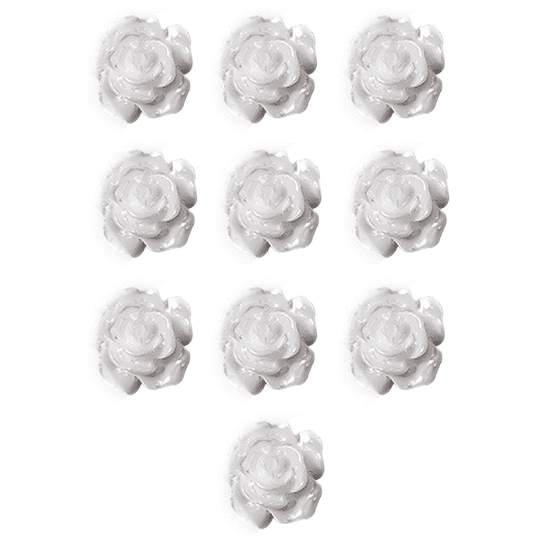 3d shape white rose