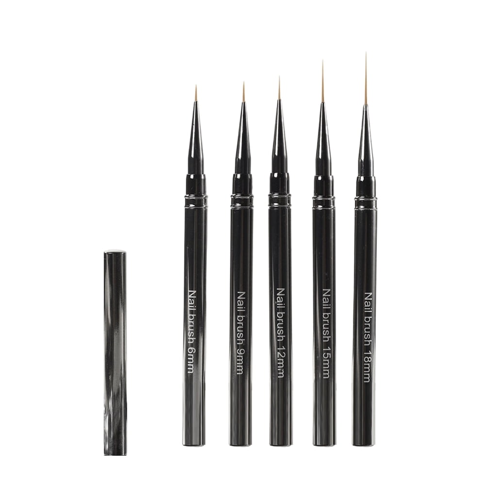 Nail Art Brush,Striping Brush Nail Liner Brush Nail Design Brush 6/9/12/15/18mm - Walmart.com