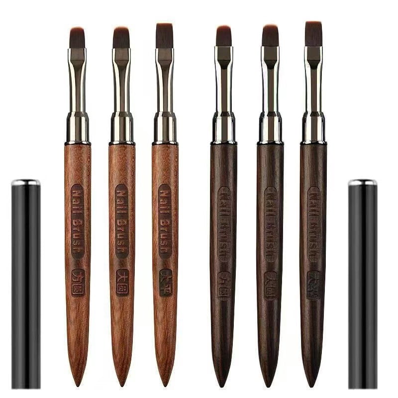 Nail Art Clean Up Brush, Dual-End French Tip Brush - Flat/Oval/Angled ...