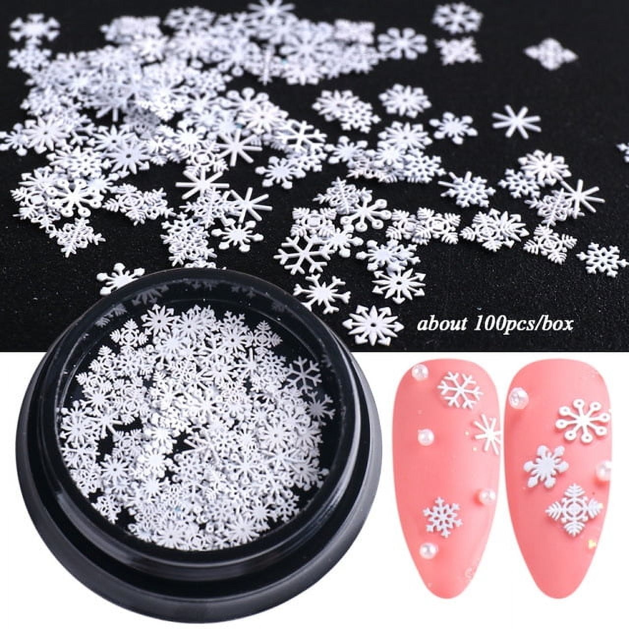 Nail Art Jewelry White Snowflake Bottled Christmas Computer Piece Nail