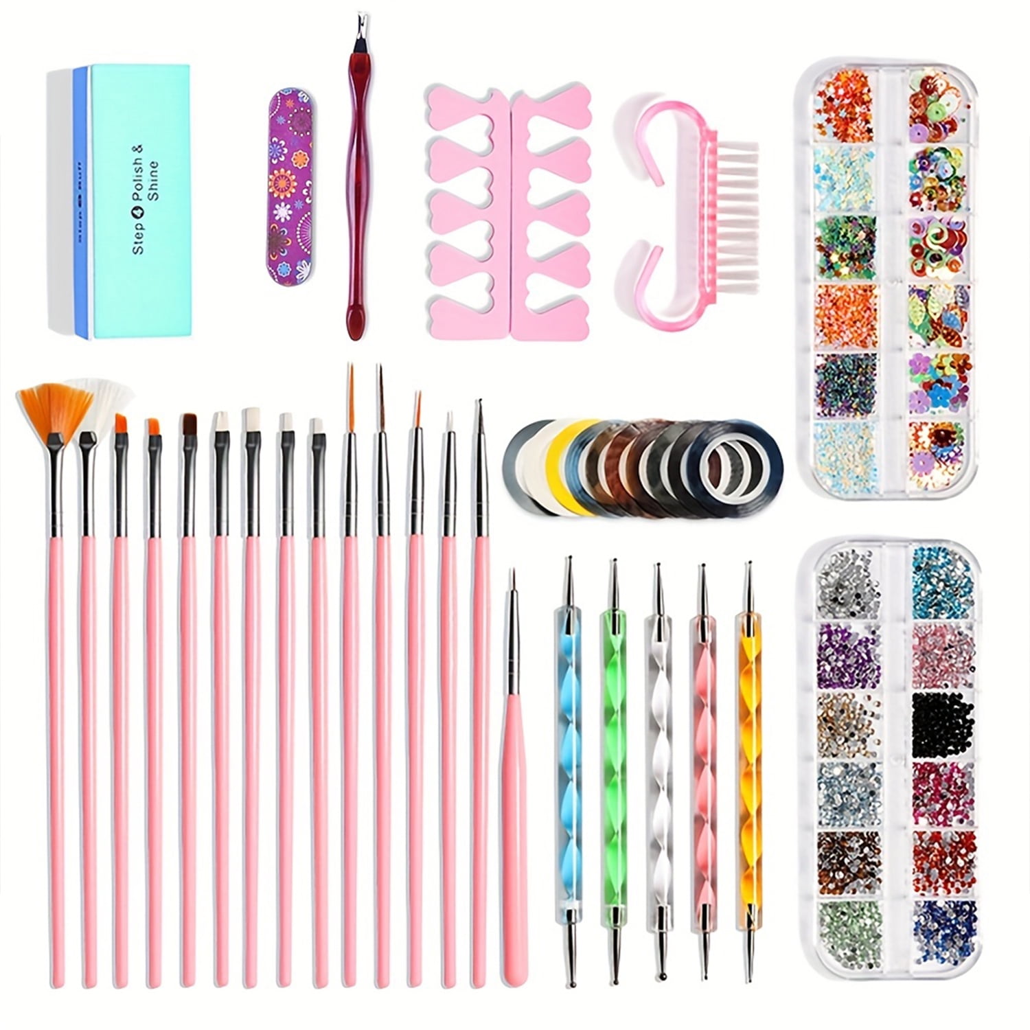 Nail Art Kit for Beginners Nail Art Brushes Nail Dotting Tools Nail Art ...