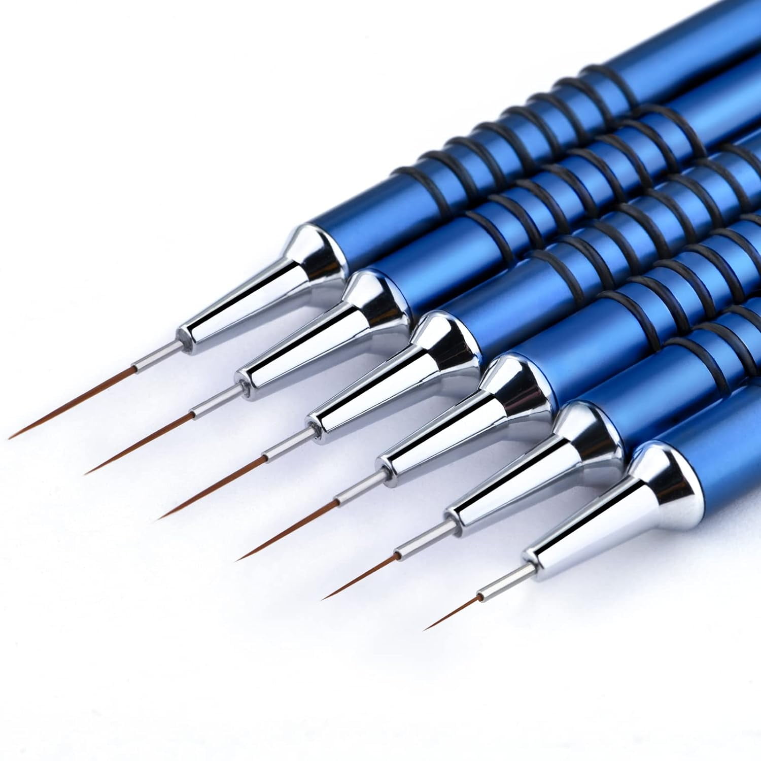 Nail Art Liner Brushes Set, 6Pcs Nail Art Design Brush Striping Thin ...