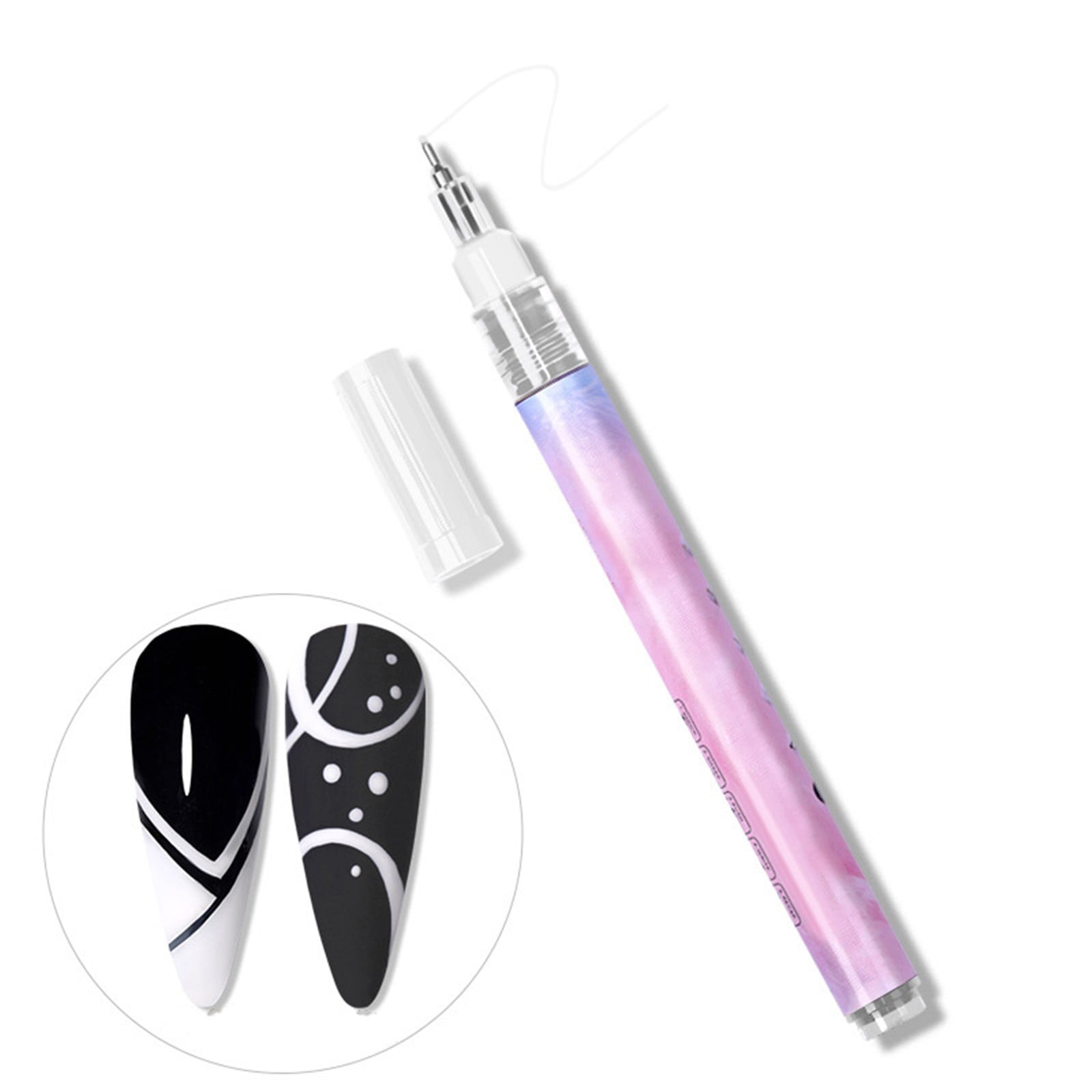 Nail Art Paint Pen – 3D Tracing Flower Brush, DIY Gel Detail Drawing ...