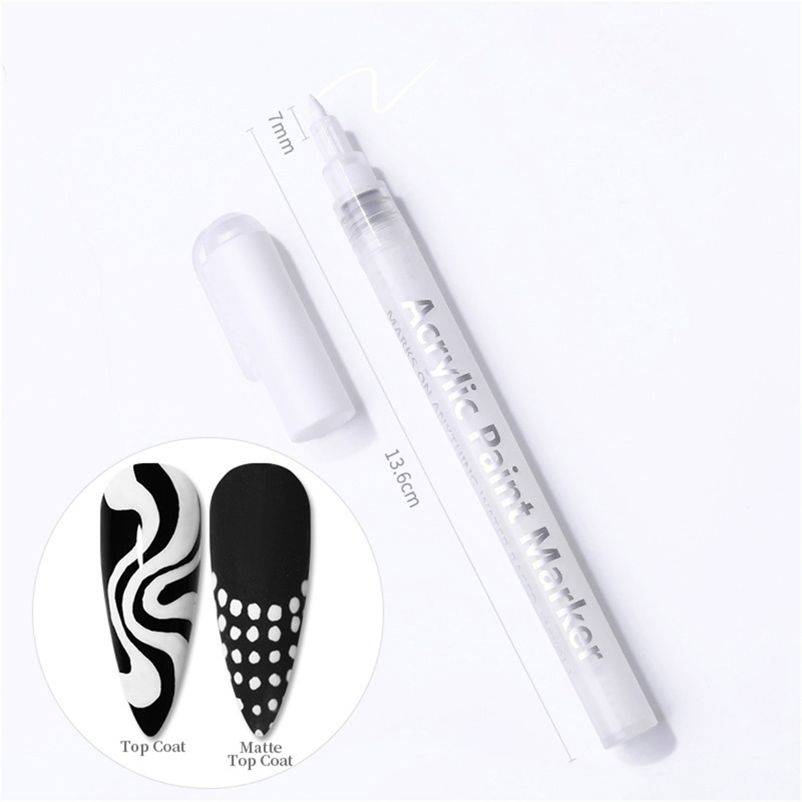 Nail Art Paint Pen – 3D Tracing Flower Brush, DIY Gel Detail Drawing ...