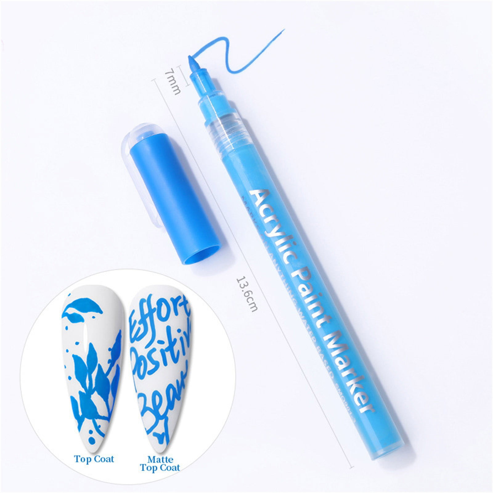 Nail Art Paint Pen – 3D Tracing Flower Brush, DIY Gel Detail Drawing ...
