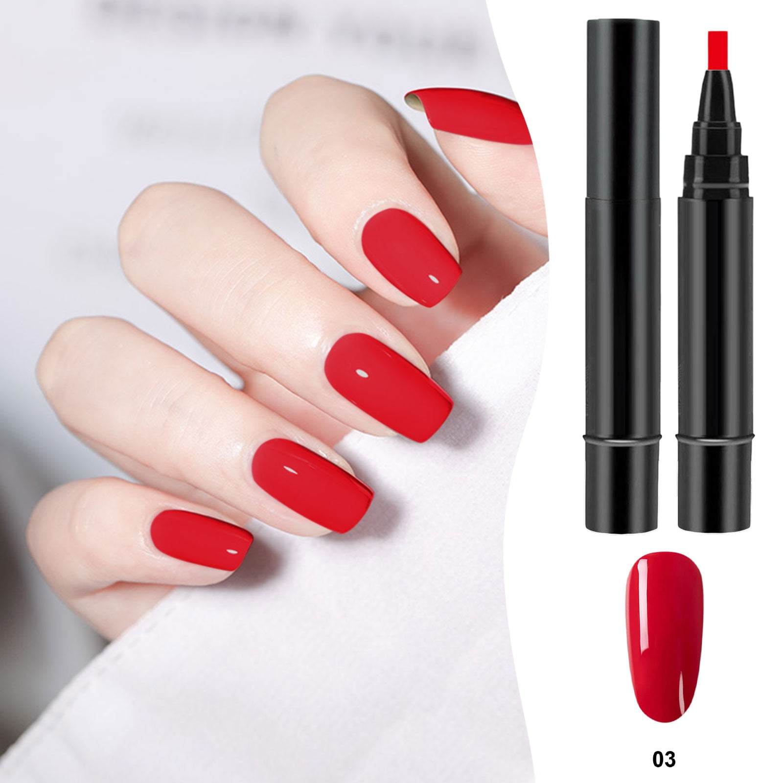 Nail Art Pen, 5ml Gel Nail Polish Brush Pen DIY Nail Art Drawing Marker ...