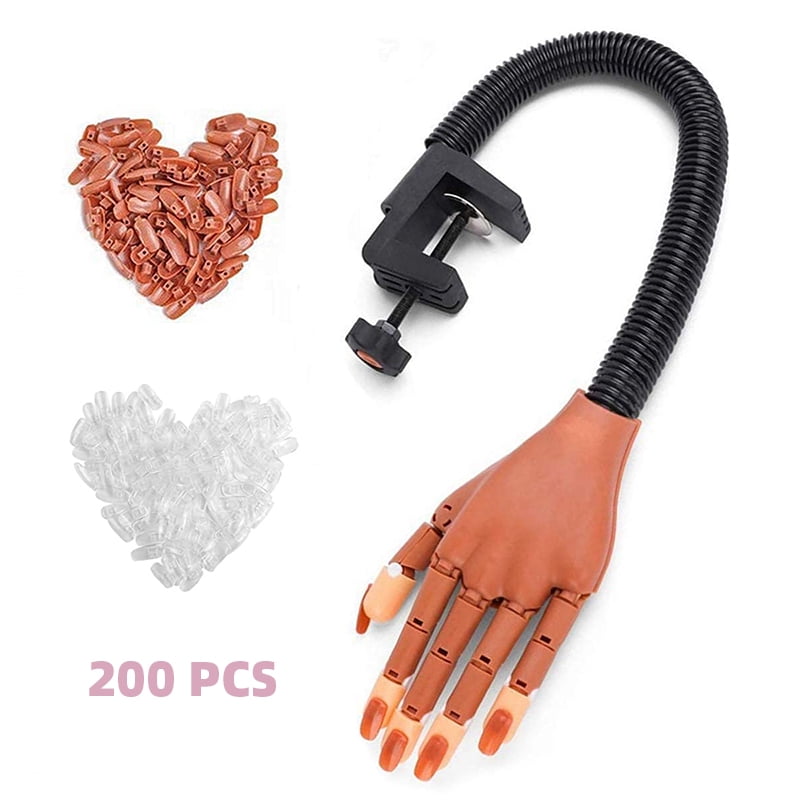 Nail Art Practice Equipment with 100pcs False Nails Adjustable Flexible ...