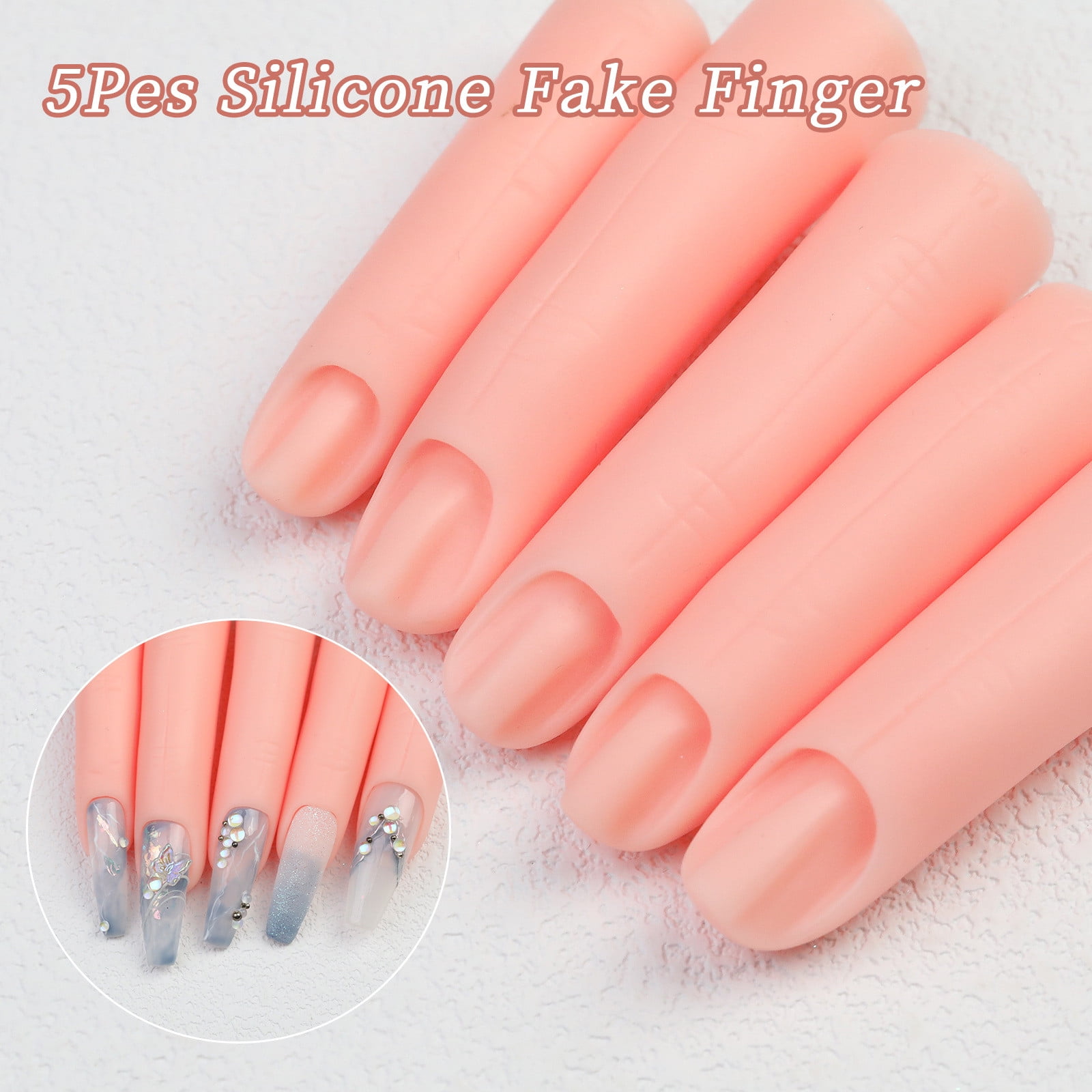 Nail Art Practice Finger Model | Artificial Fake Finger for Manicure ...
