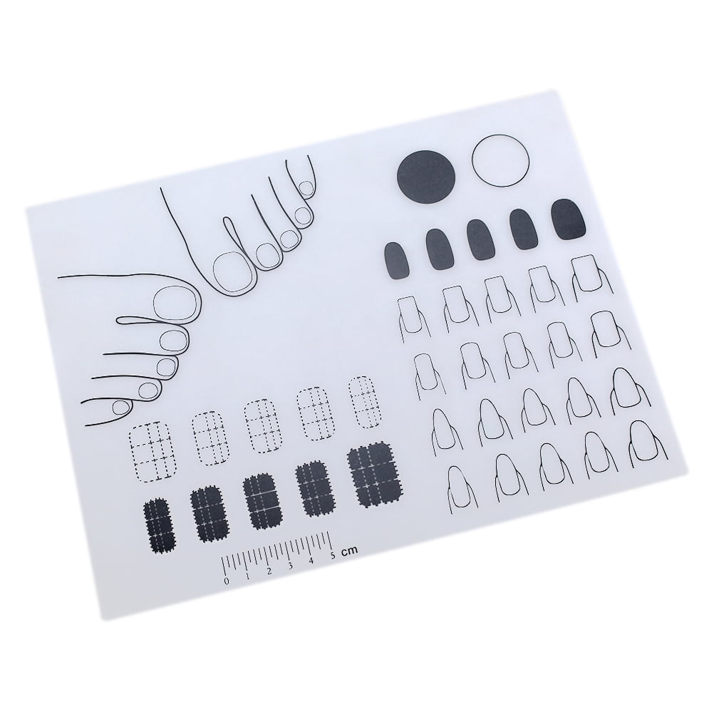Nail Art Stamping Mat Silicone Workspace Stamping Plate Nail Polish ...