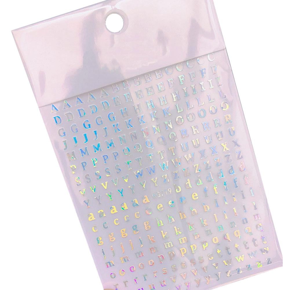 Nail Art Stickers Decals English Alphabet Letters Uppercase Lowercase ...