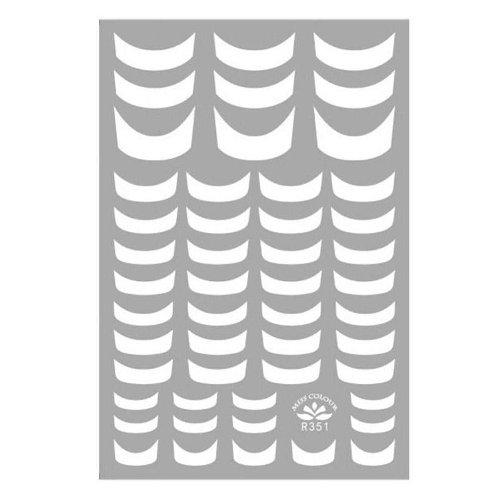 Nail Art Stickers Decals WHITE French Line Manicure NICE Stencils Nail ...