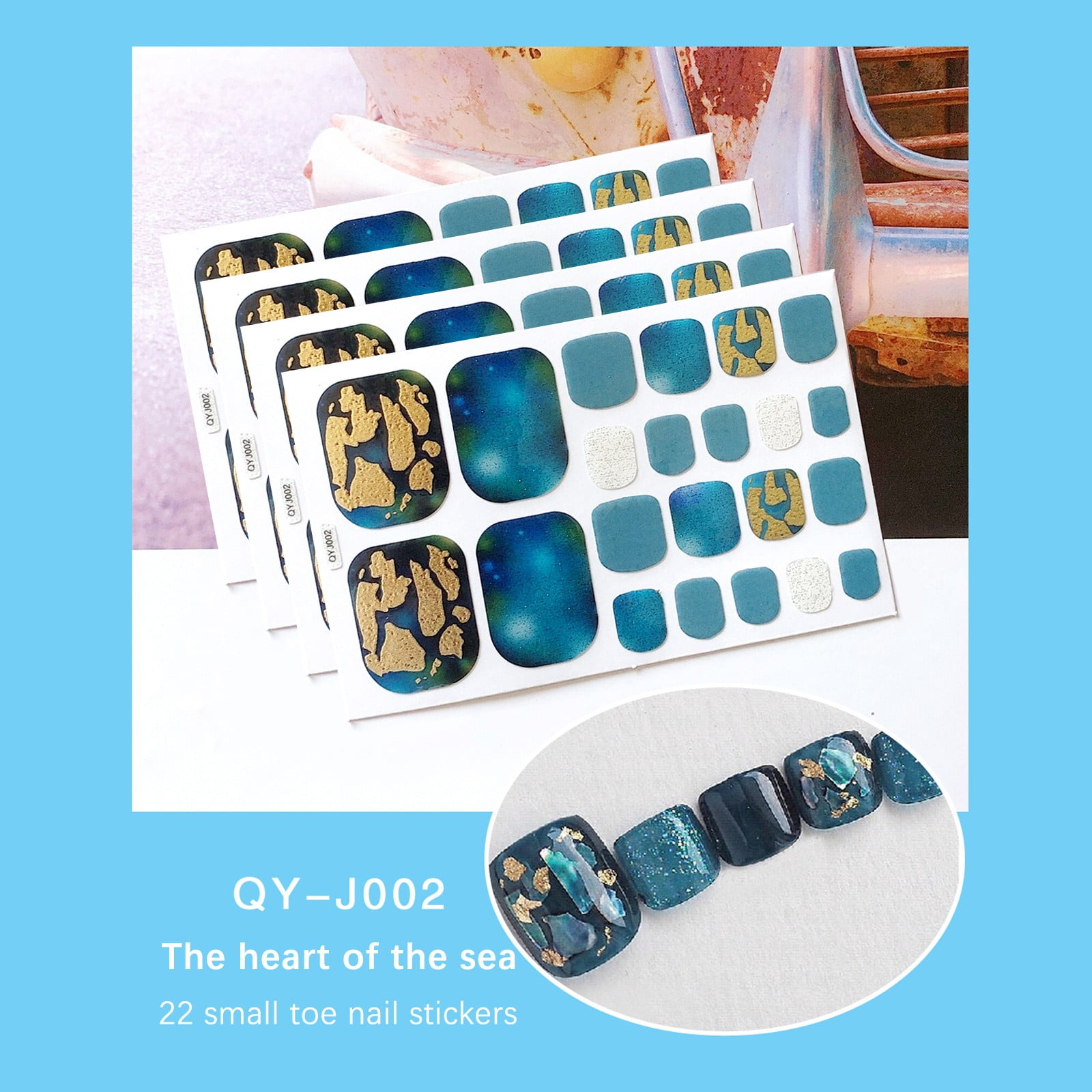 Nail Art Stickers For Gel Nails Foot Nail Stickers, Waterproof, DIY ...