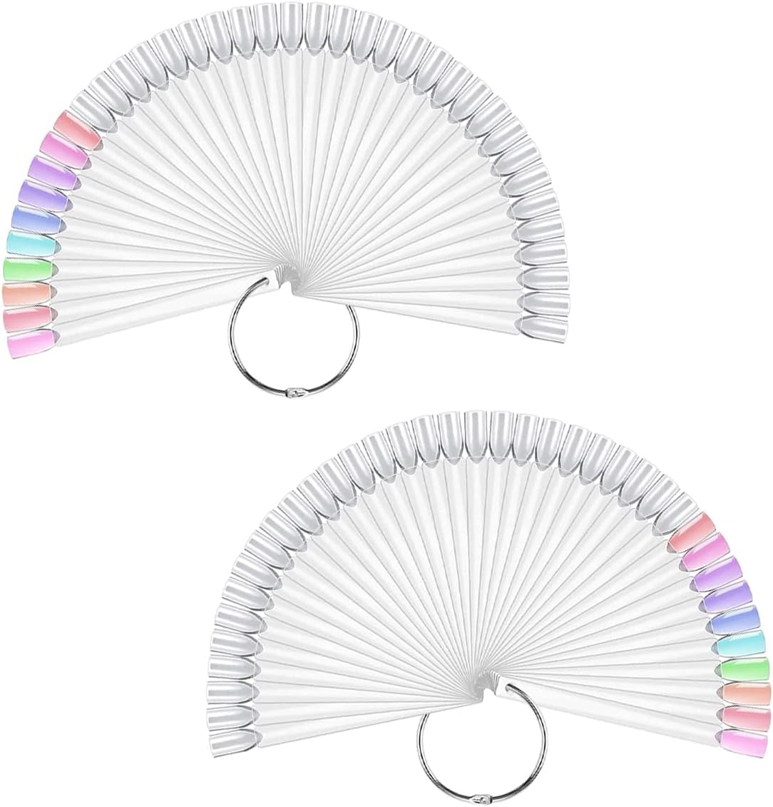 Nail Art Tips Swatches Sticks With Metal Split Ring, Colour Nail Polish ...