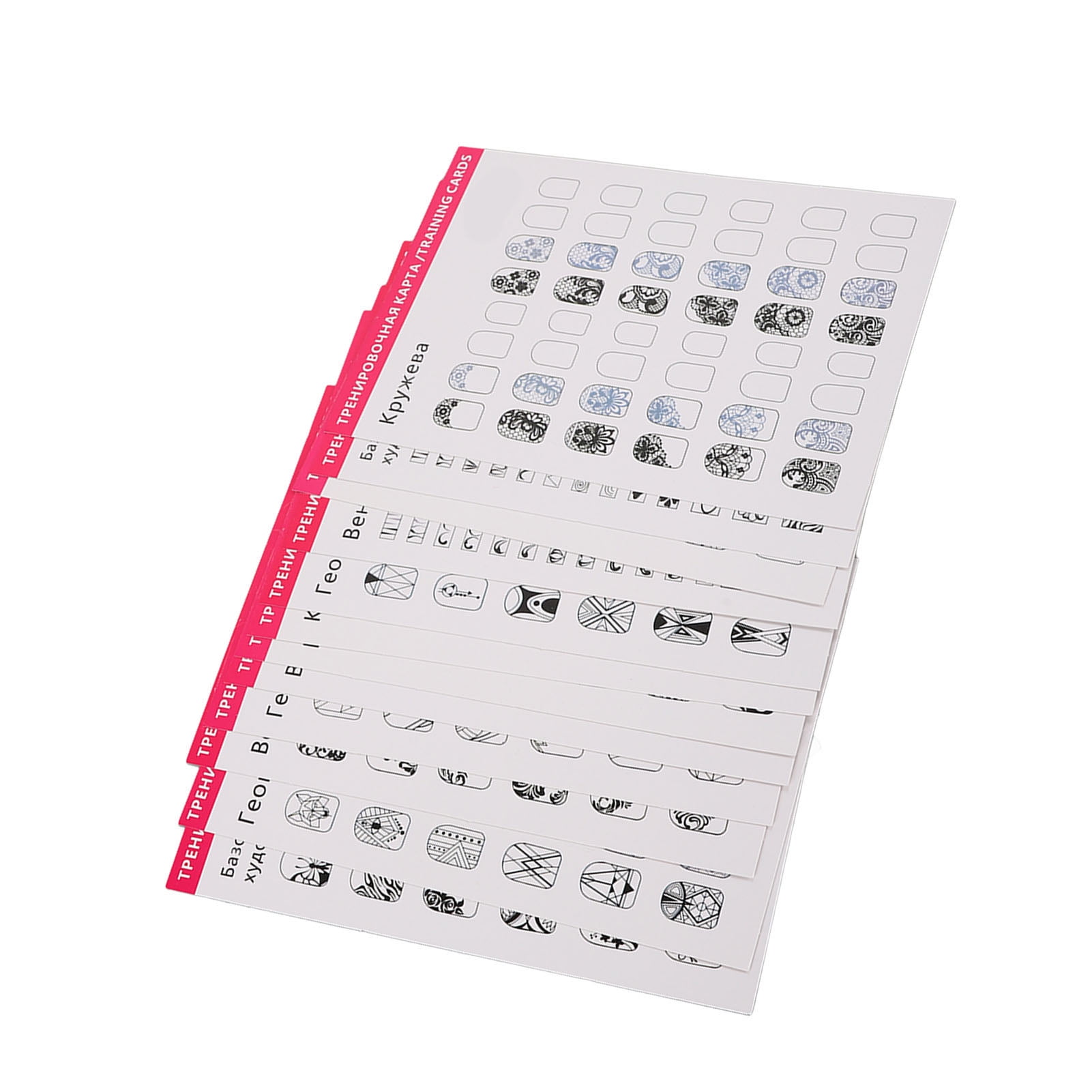 Nail Art Training Mat,Nail Art Practice Sheet,Nail Training Mat ...