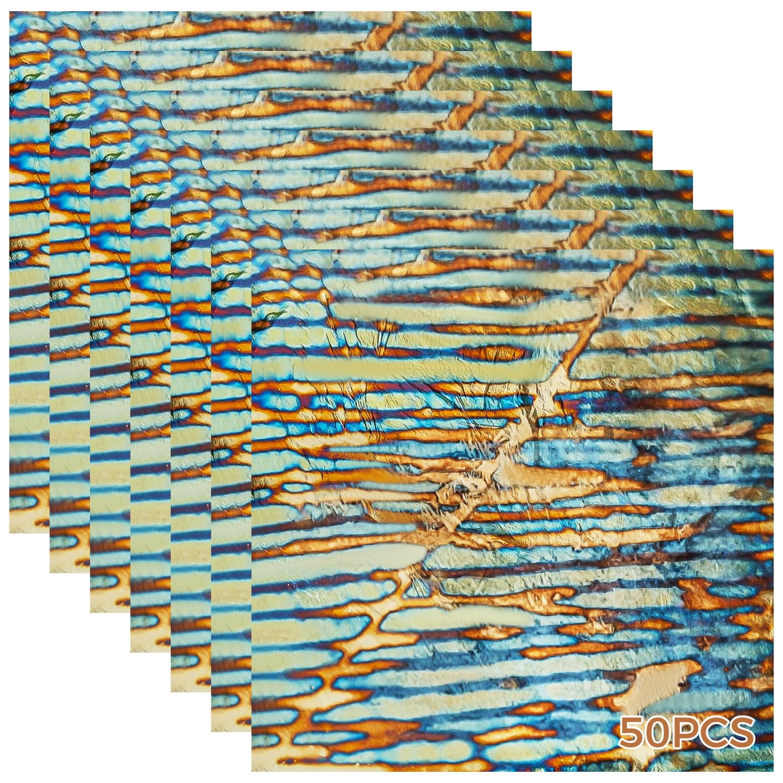 Nail Art Transfer Foils 50 Sheets, Holographic Nail Stickers with ...