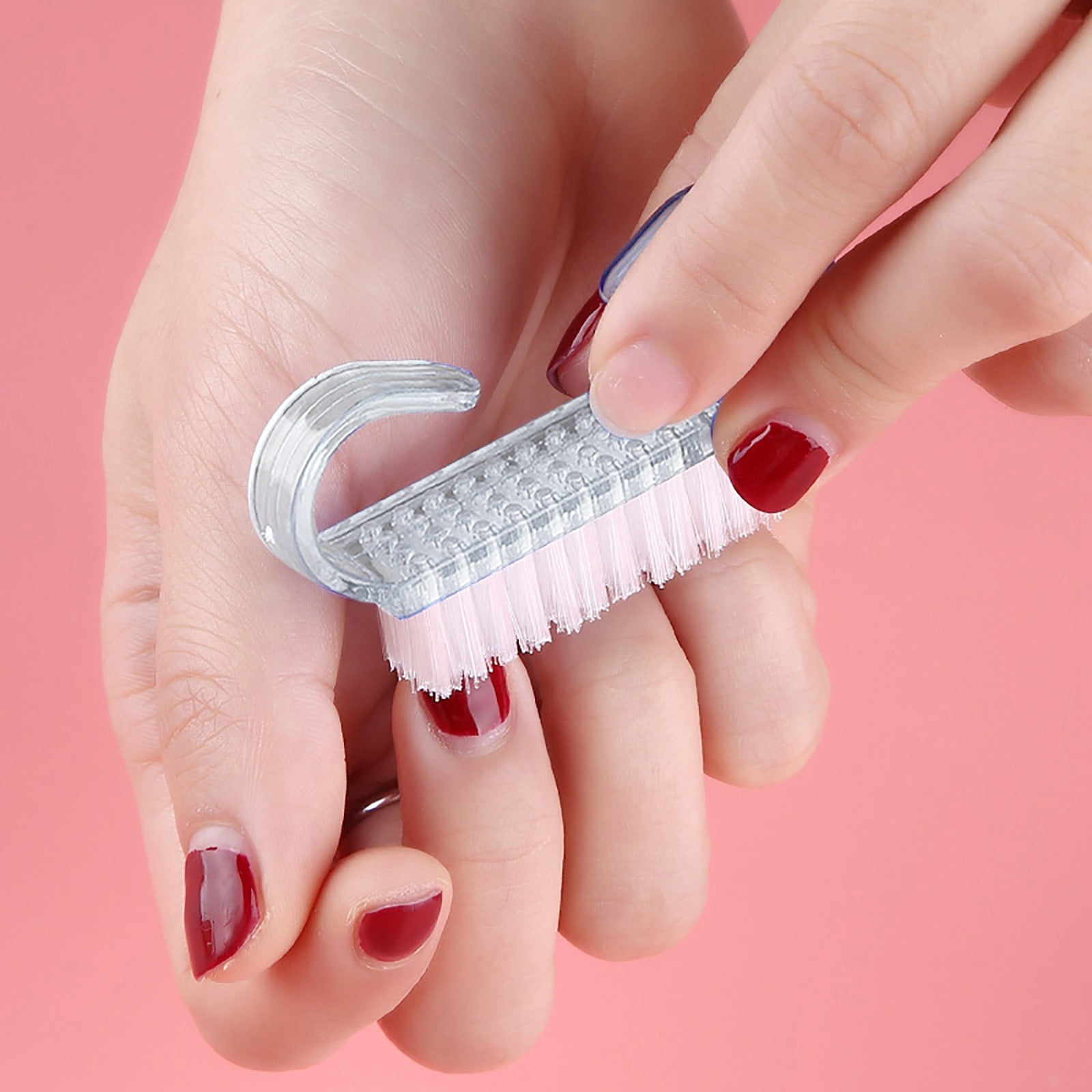 Nail Brush Cleaning Brushes Cleaner Set With Sturdy Handle Grip Mini ...