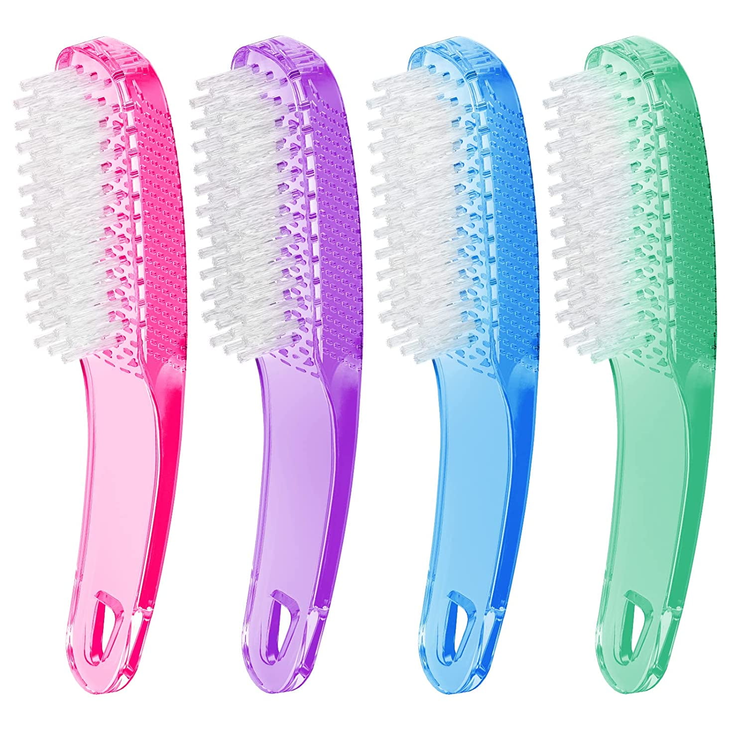 Nail Brush for Cleaning Fingernails, 4Pack Handle Grip Nail Brushes ...