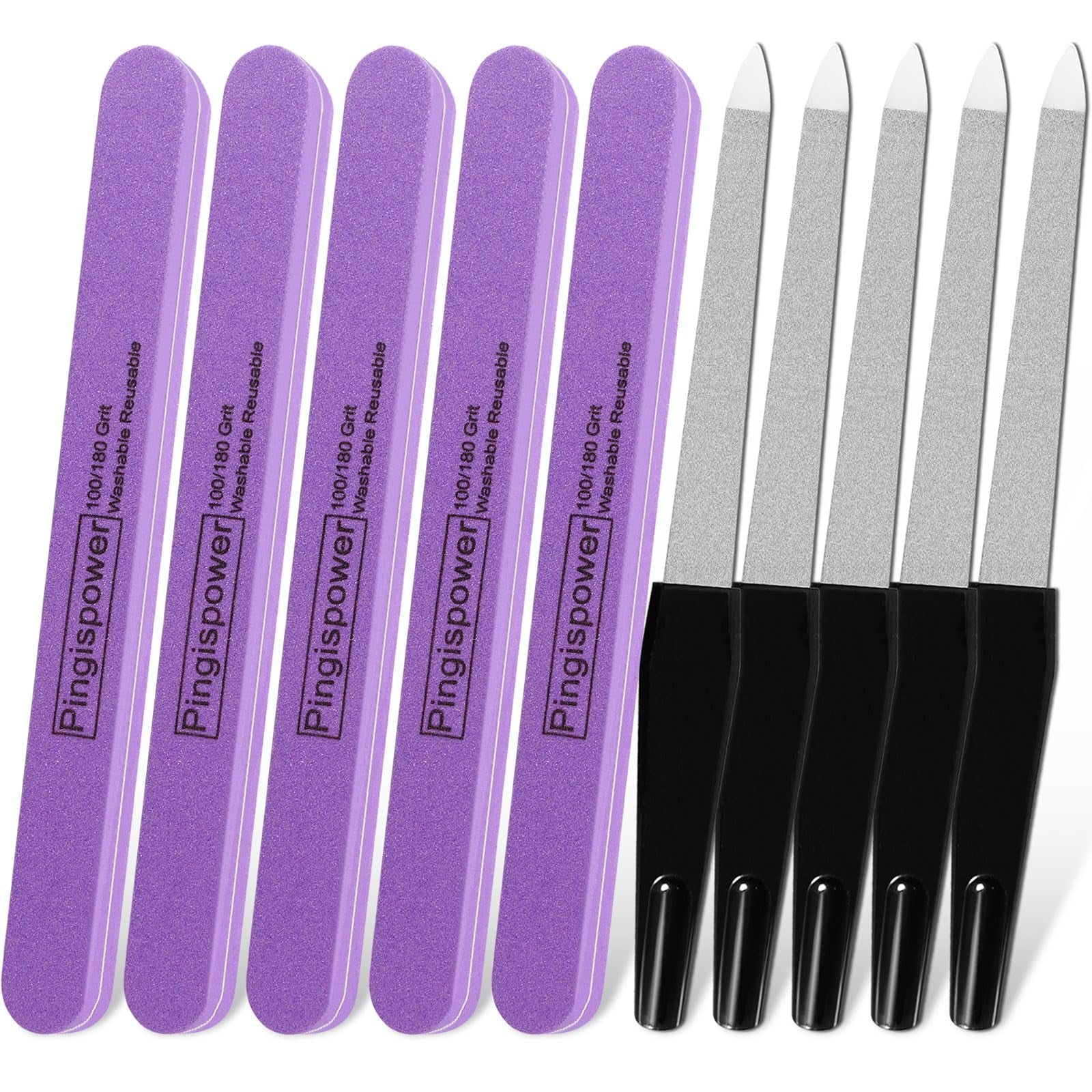 Nail Buffer Block, 10PCS Professional Nail Files and Buffers for ...