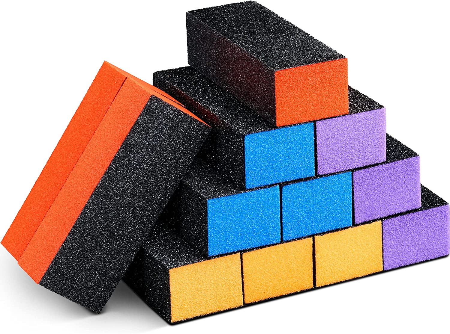 Nail Buffer Block, 12 pcs 4 Sided Sanding Buffers for Acrylic and ...