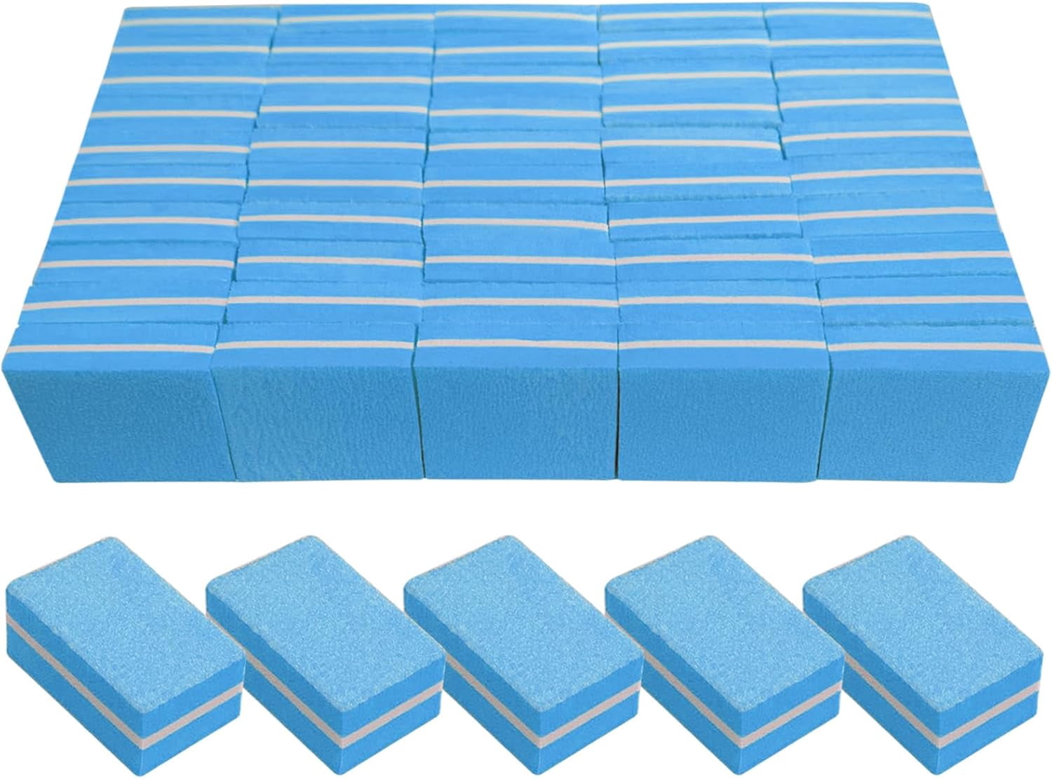Nail Buffers (50 Pack), Mini Buffer Block Nail File for Acrylic Nails ...