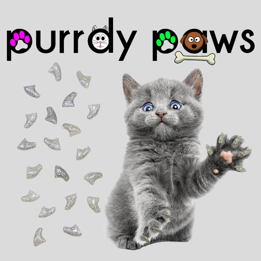 Nail Caps for Cats 60 Pack - Pretty Claws - Diamond Glitter Kitten ...