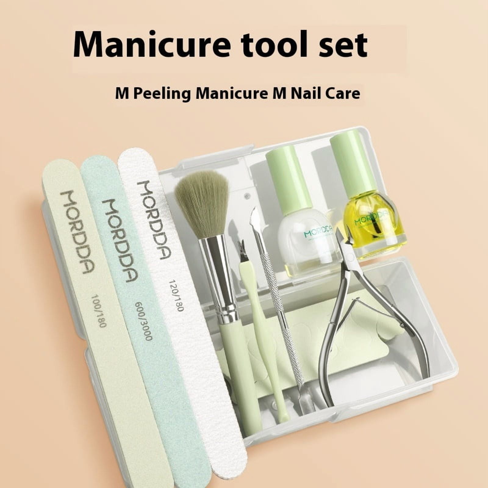 Nail Care Full Set Cuticle Nipper Steel Push Rub Polishing - Walmart.com