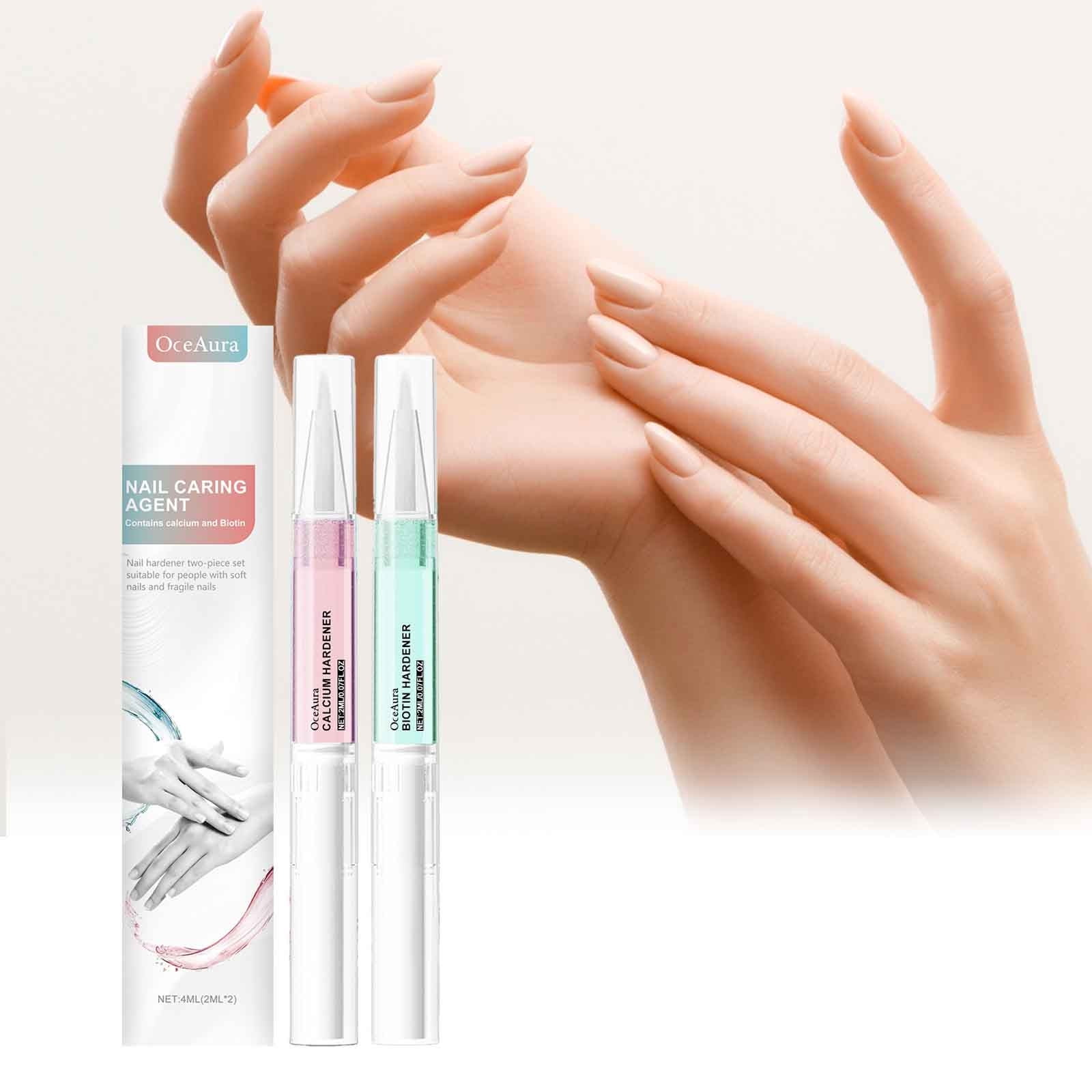 Nail Care Set for Damaged and Brittle Nails with Calcium and Vitamin B ...