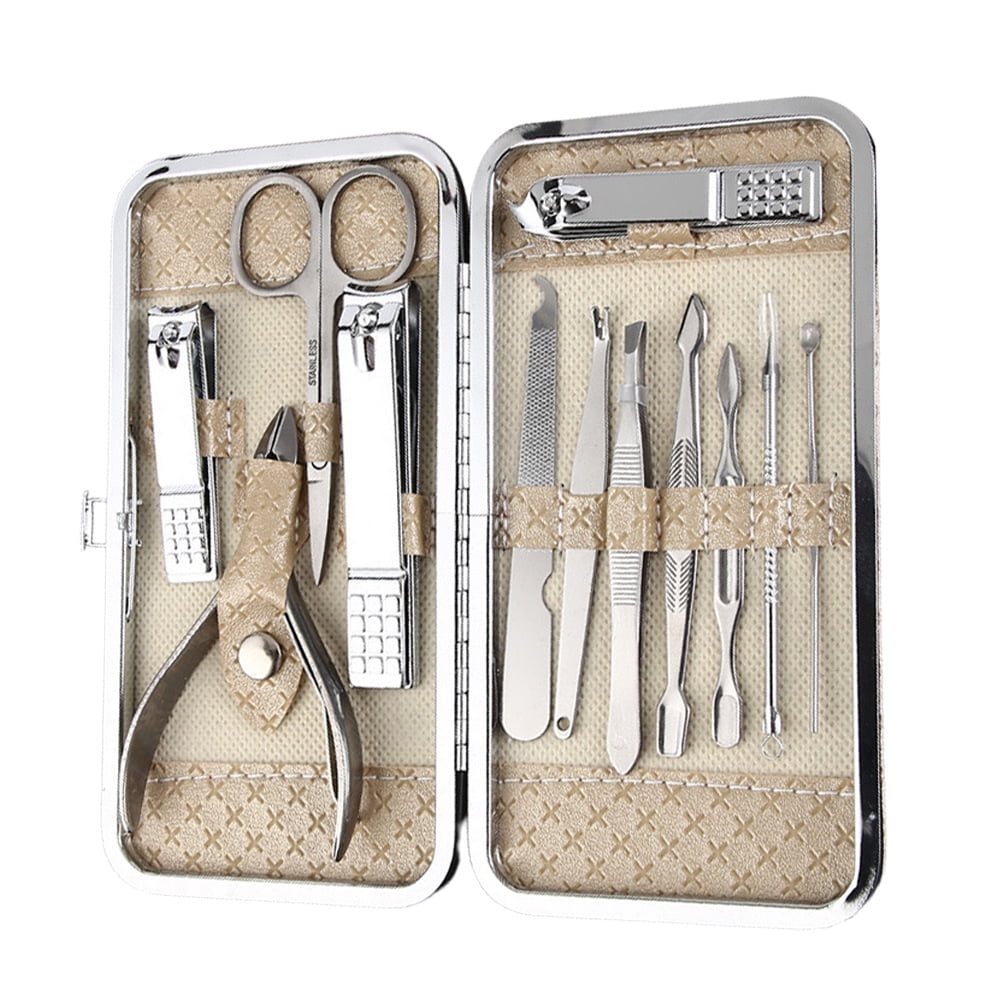 Nail Care kit Manicure Grooming Set with Leather case,Nail Tools for ...