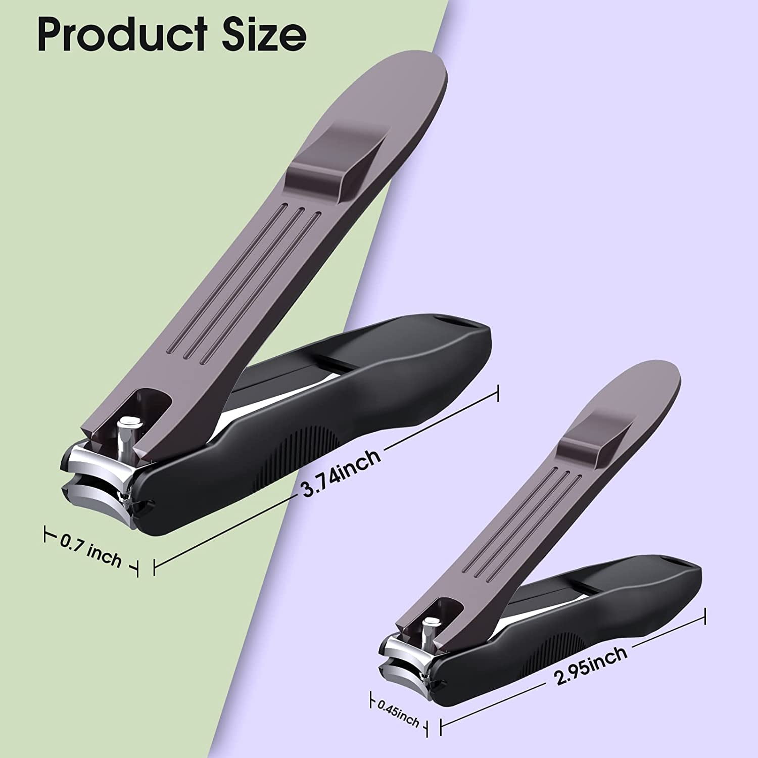 Nail Clipper with Catcher, No Splash Fingernail Toenail Clipper ...