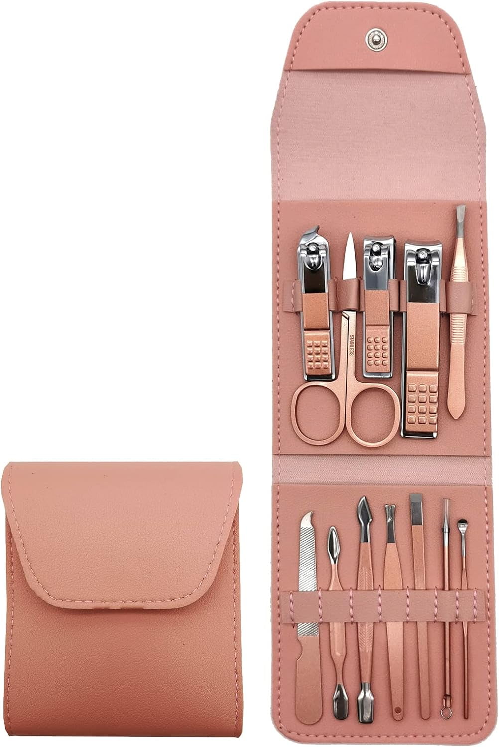 Nail Clipper Set, 12PCS Manicure Set Fingernail Clippers Kit Fashion ...